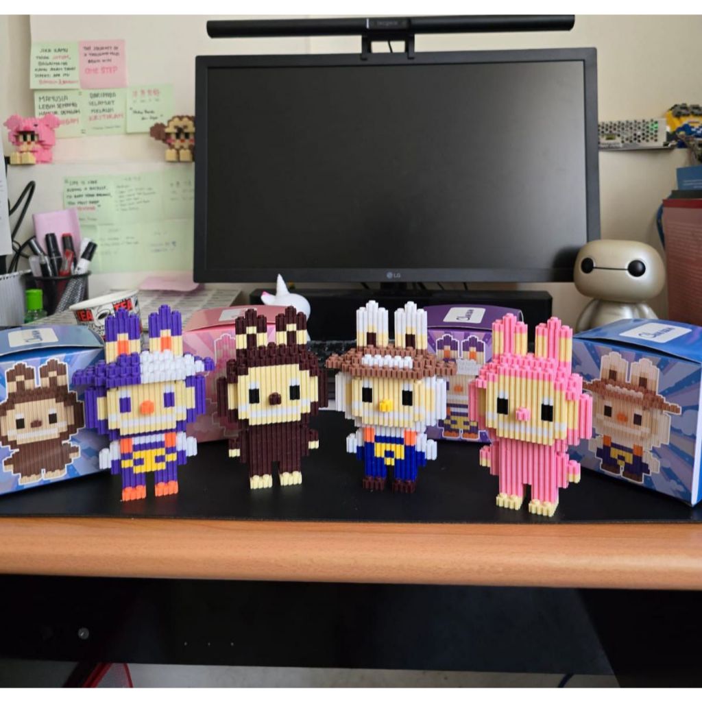 Brick Labubu Lego Jumbo Pumpkin Bu Toys DIY Disassembly Nano Block ...