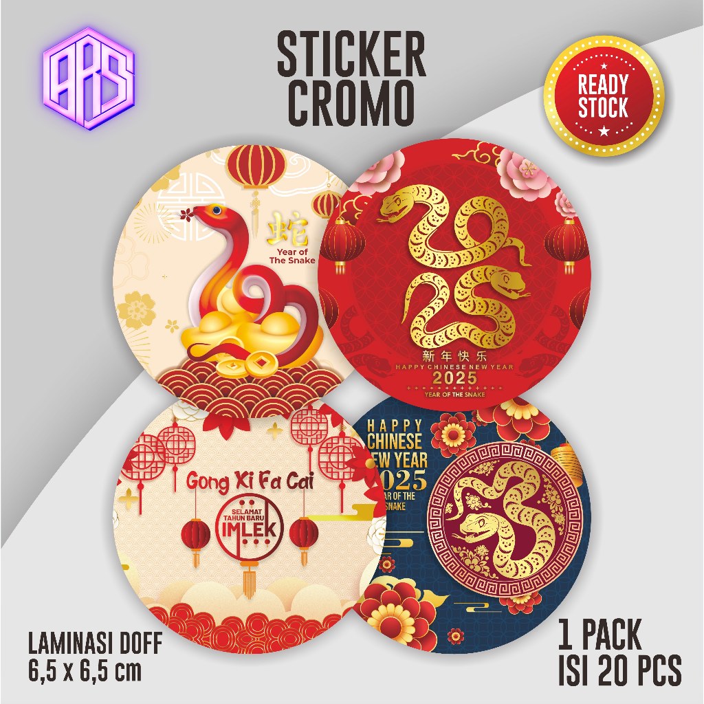 (20Pcs) Chinese New Year 2025 Chinese New Year Stickers/ Snake Chinese ...