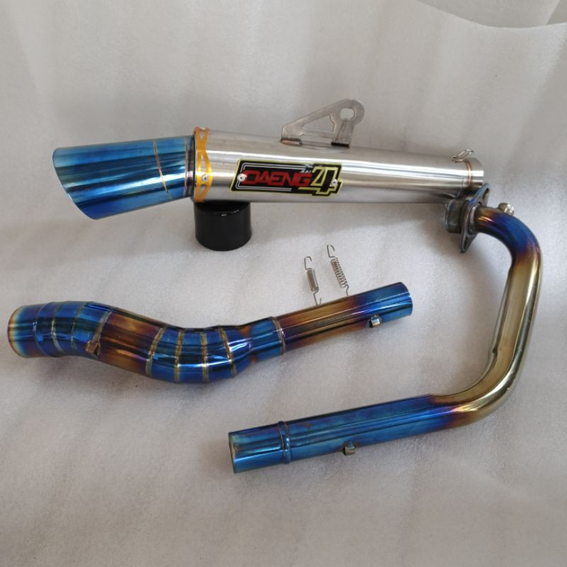 Open Spec Daeng sai4 exhaust pipe for tmx 125 155 Russi tc Raider 150 ...
