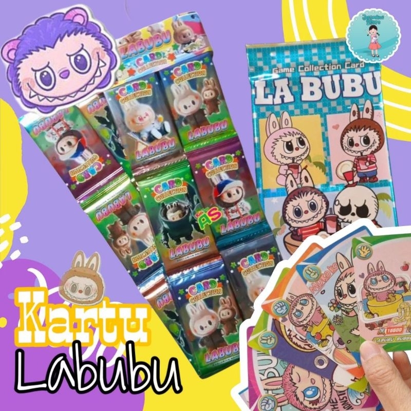 Labubu Foil Cards 1 Foil contains 9 Stone Paper Scissors Toy Cards ...