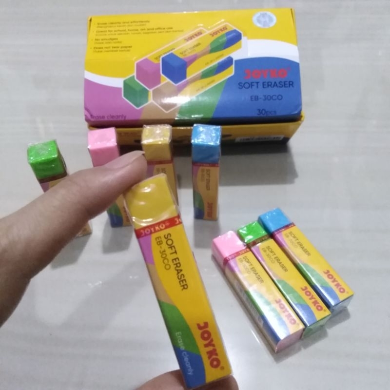 HIJAU Joyko long Eraser blue/green/yellow/pink (Eraser) | Shopee Malaysia