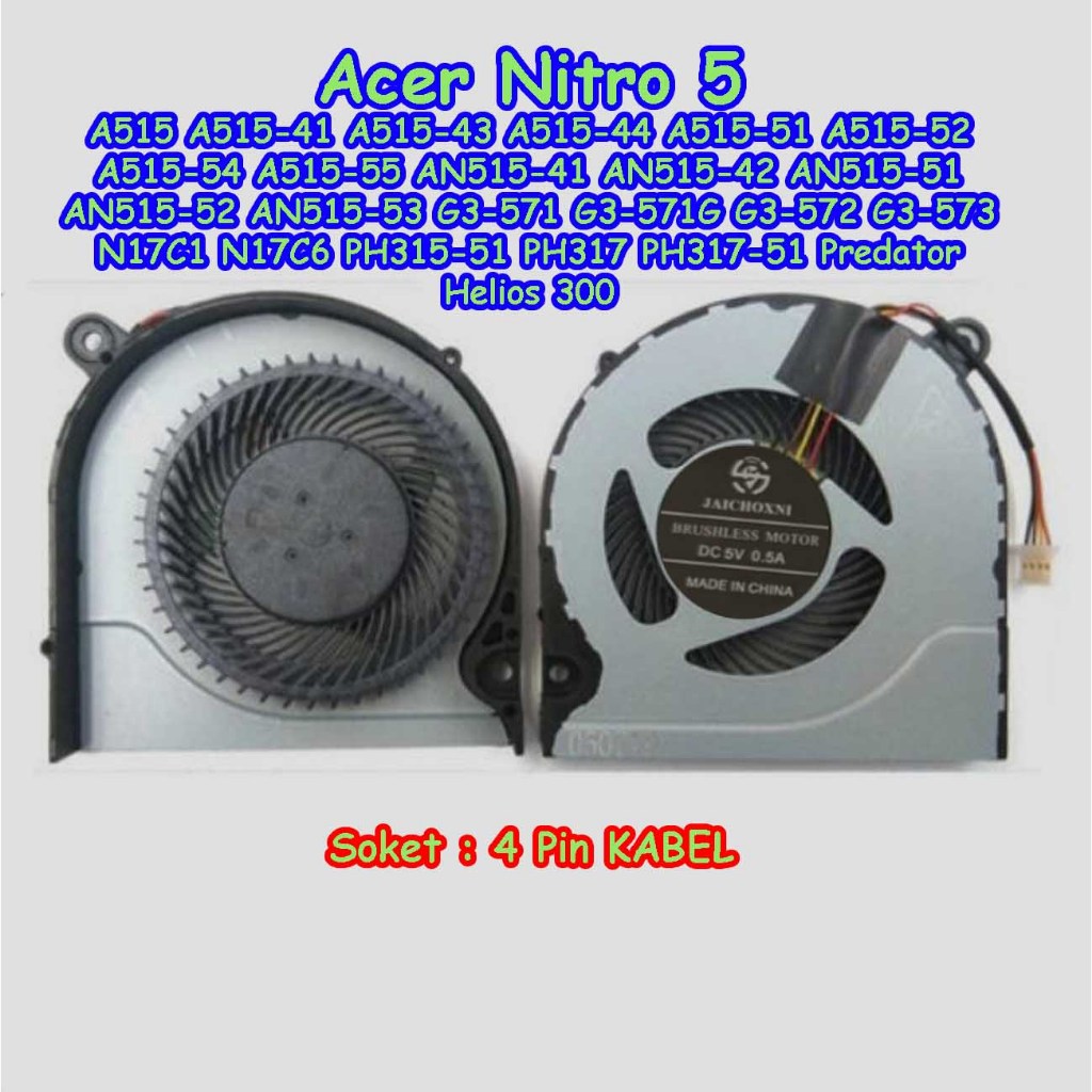 Acer Nitro 5 A515-51 AN515-53 G3-571 G3-571G G3-572 G3-573 N17C1 Fan ...