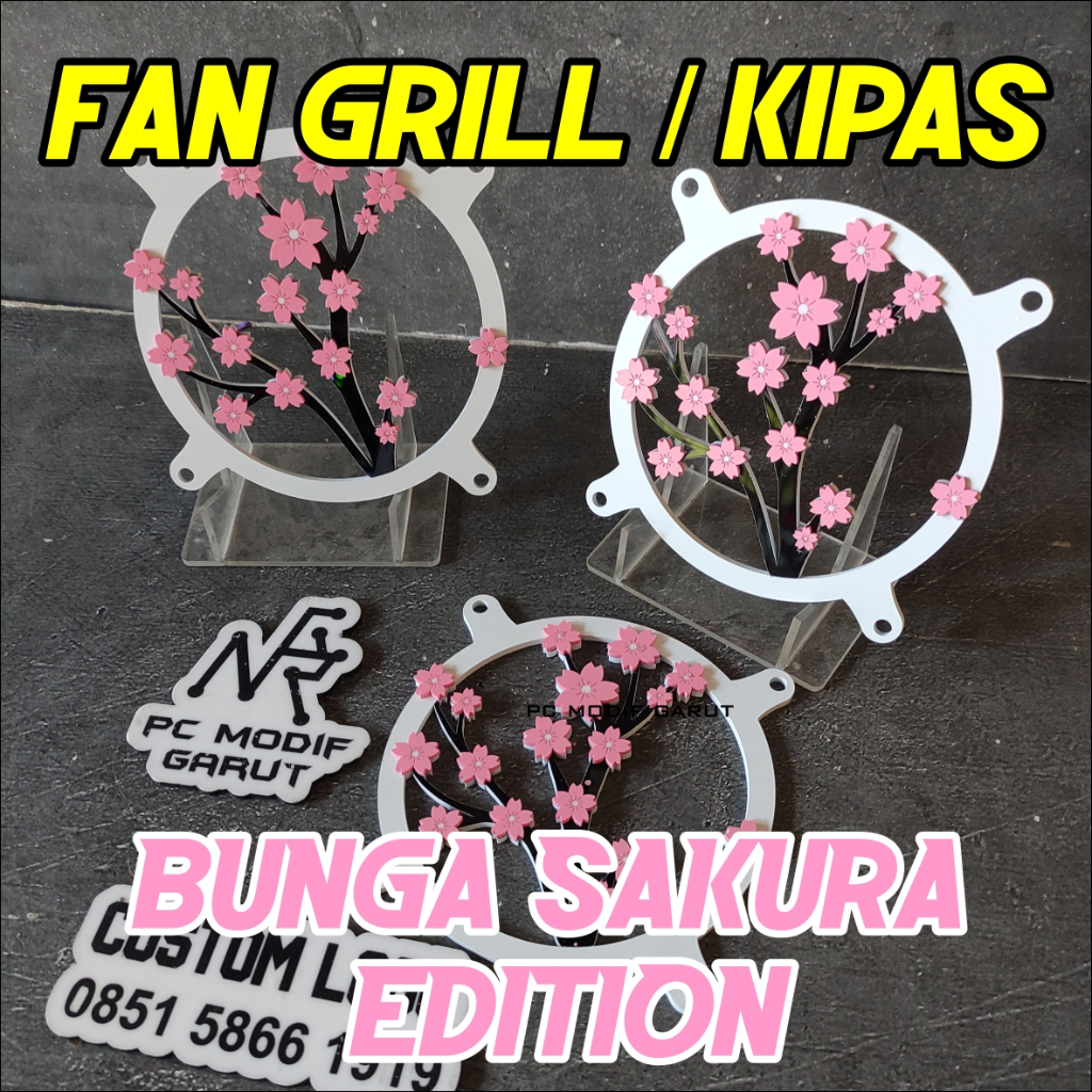 ACCESSORIES PC FAN COVER GRILL FAN CUSTOM SAKURA FLOWER EDITION ...