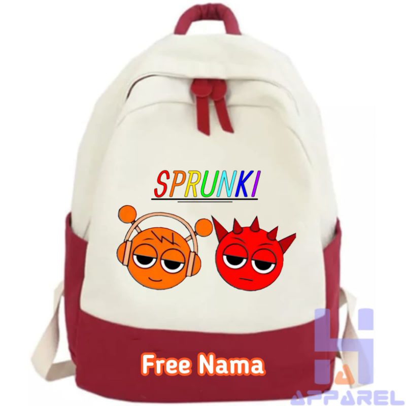 Incredibox SPRUNKI ORANGE RADDY CHILDREN'S BACKPACK FREE NAME | Shopee ...