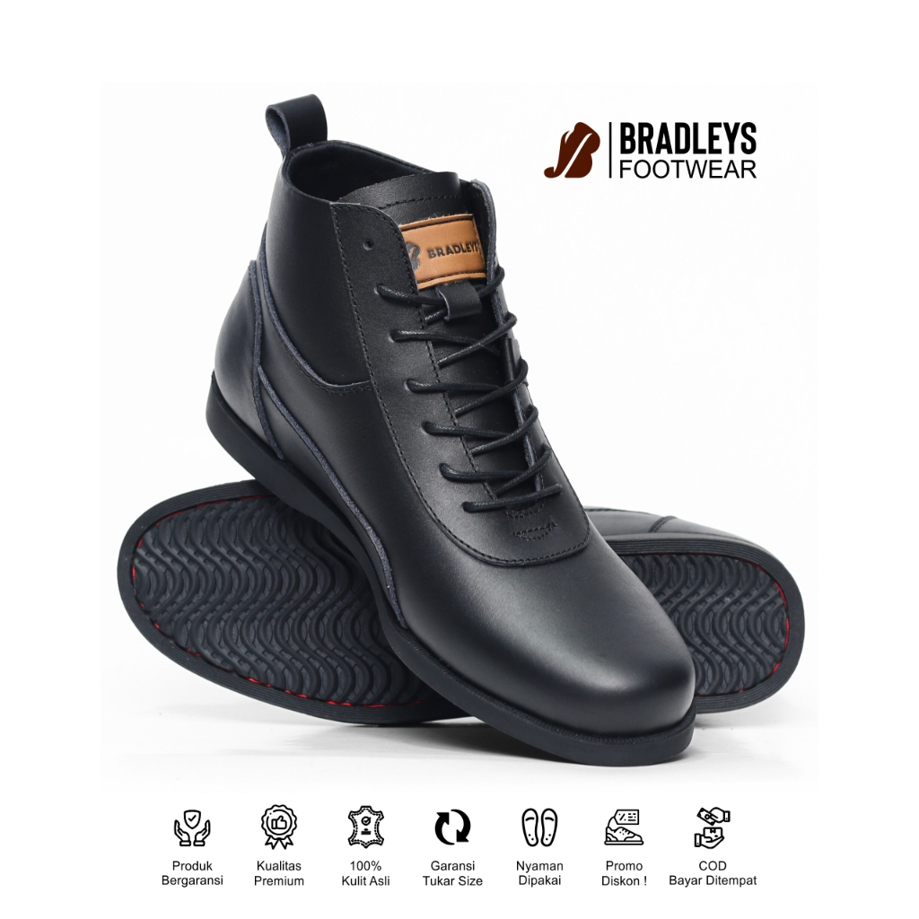 Bradleys Ennio Series - Men's Formal Leather Boots Work Shoes Men's ...