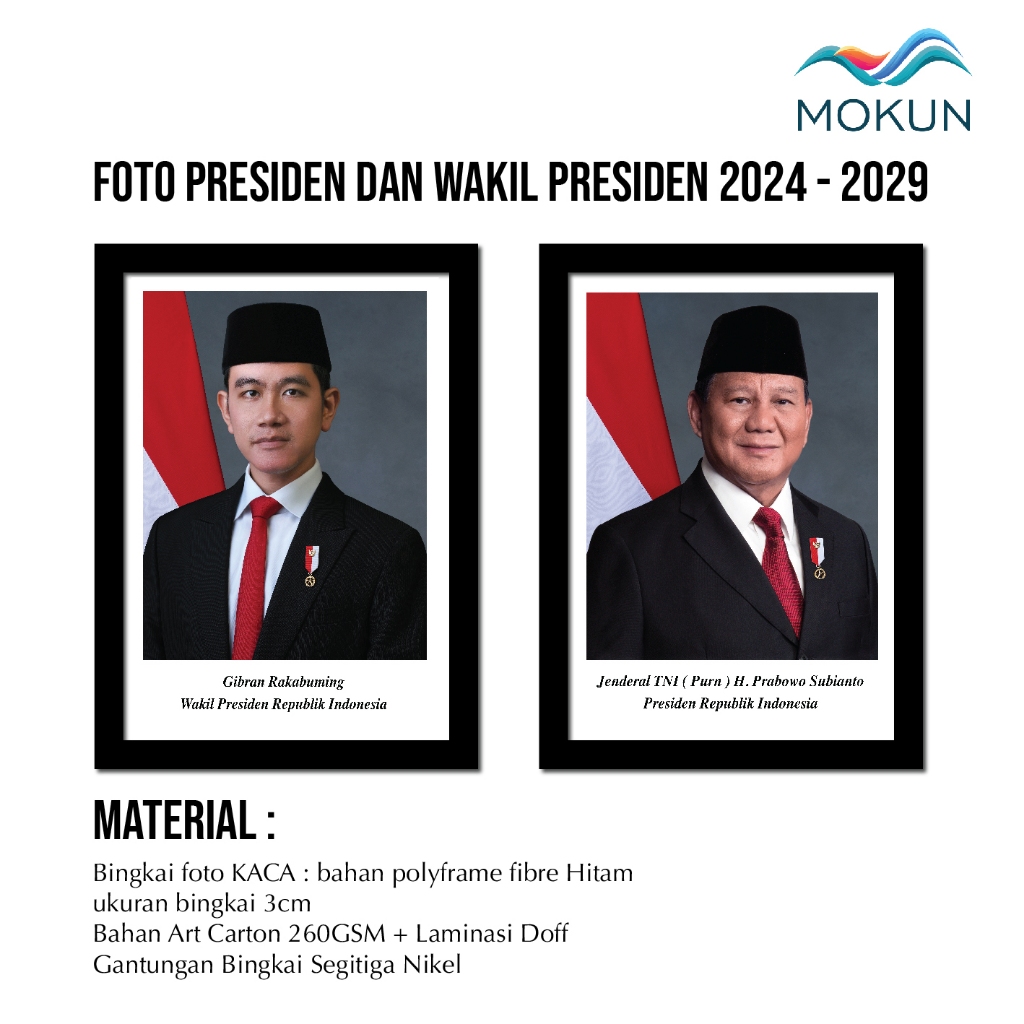 Photo of the President and Vice President 2024 Glass Frame | Shopee ...