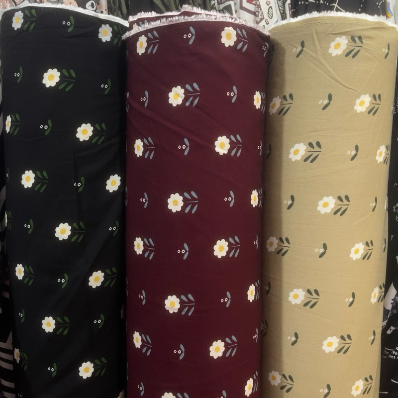 KATUN Rayon Cotton Fabric with Premium Flower Motif (0,5m) | Shopee ...
