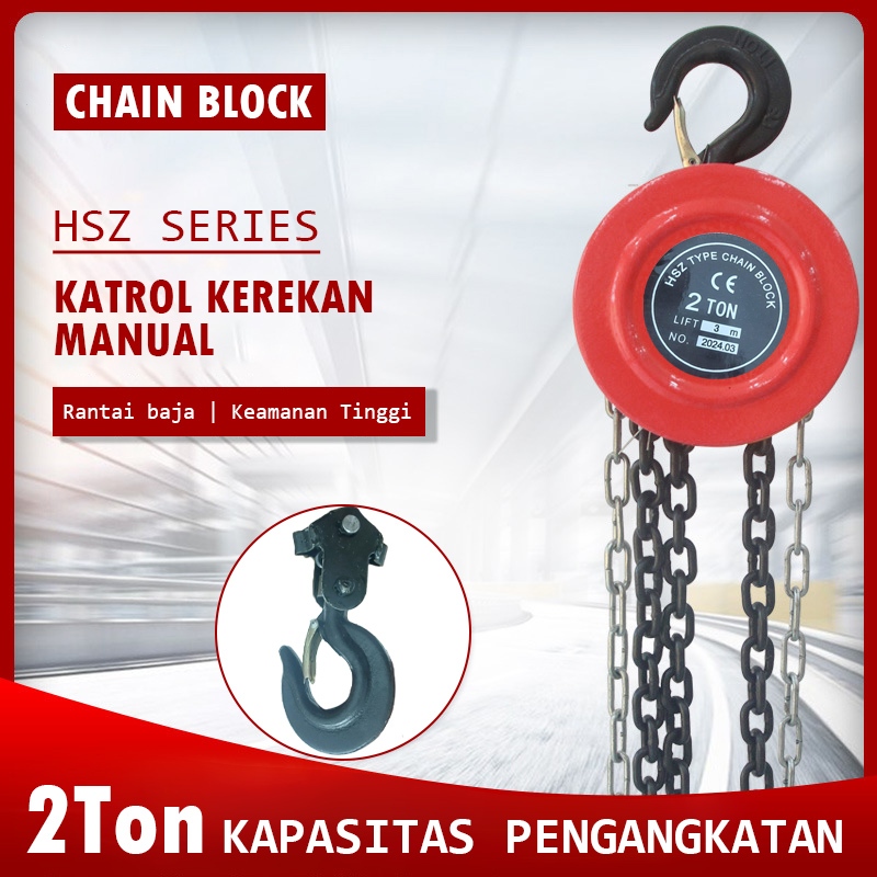 2 Ton x 3 Meter Manual Hoist Pulley - Heavy Goods Transport Equipment ...