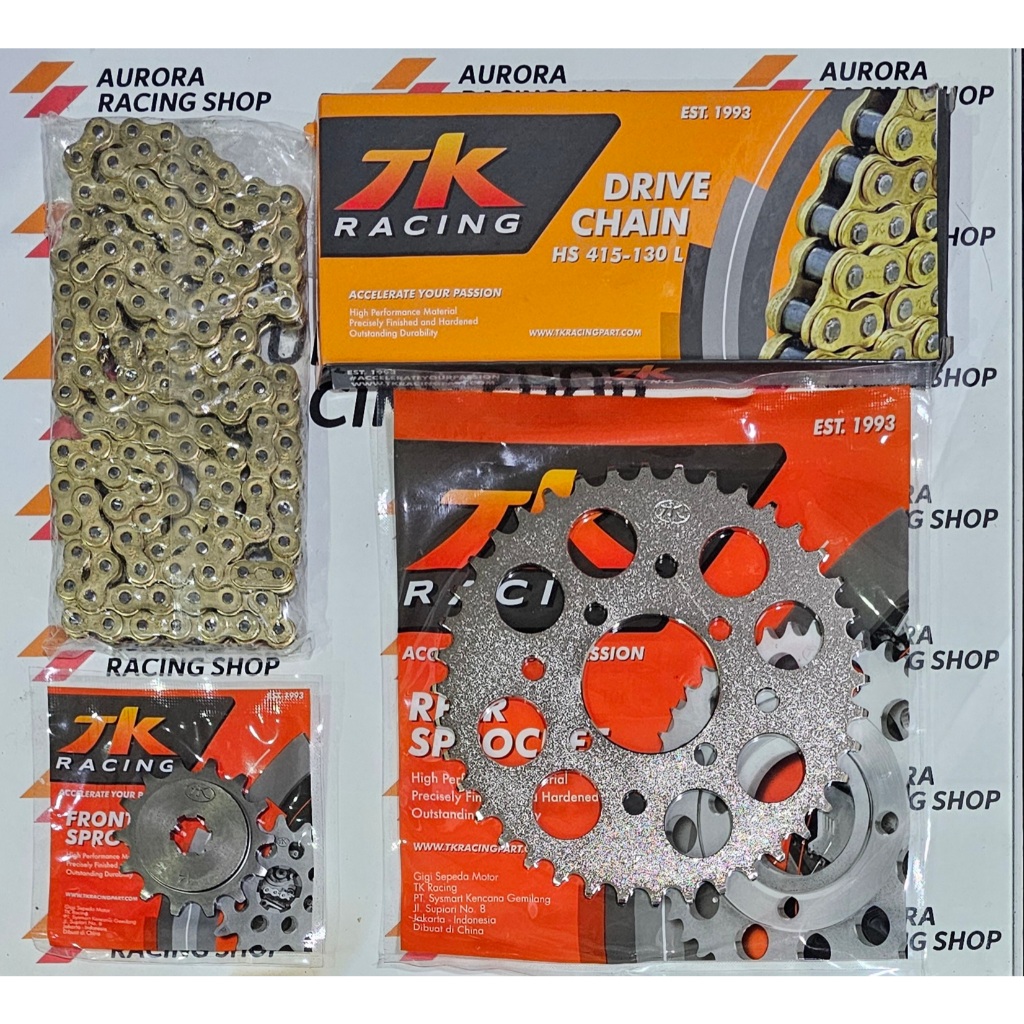 GEAR SET TK 415 SUZUKI SHOGUN 110 / TORNADO / RC 100 BRAVO & CHAIN TK ...