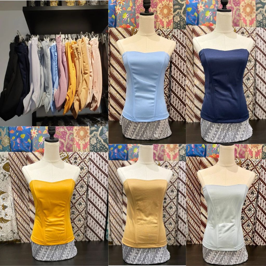 Bustier camisole kemben longtorso corset inner kebaya modern | Shopee ...