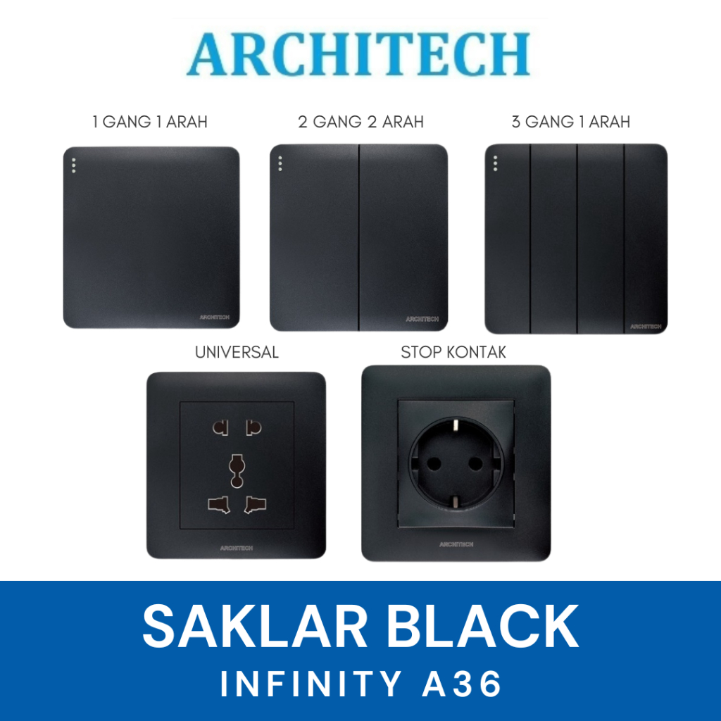 Architech BLACK INFINITY LIGHT SWITCH / LIGHT SWITCH / SWITCH / SWITCH ...
