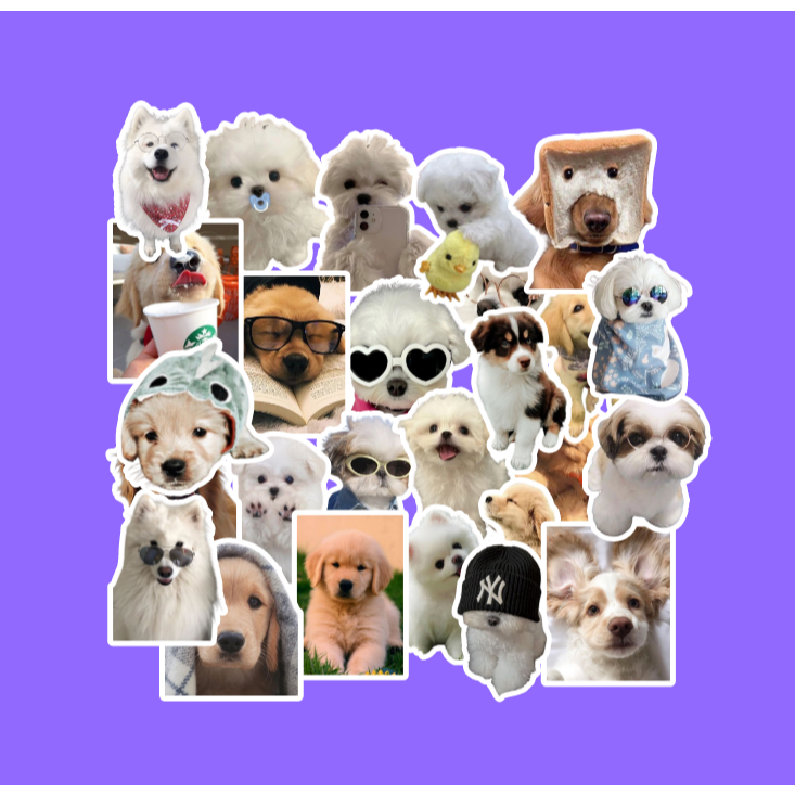 Cute Dog Pack Stickers Meme Aesthetic Aesthetic HP Laptop Tab Notebook ...