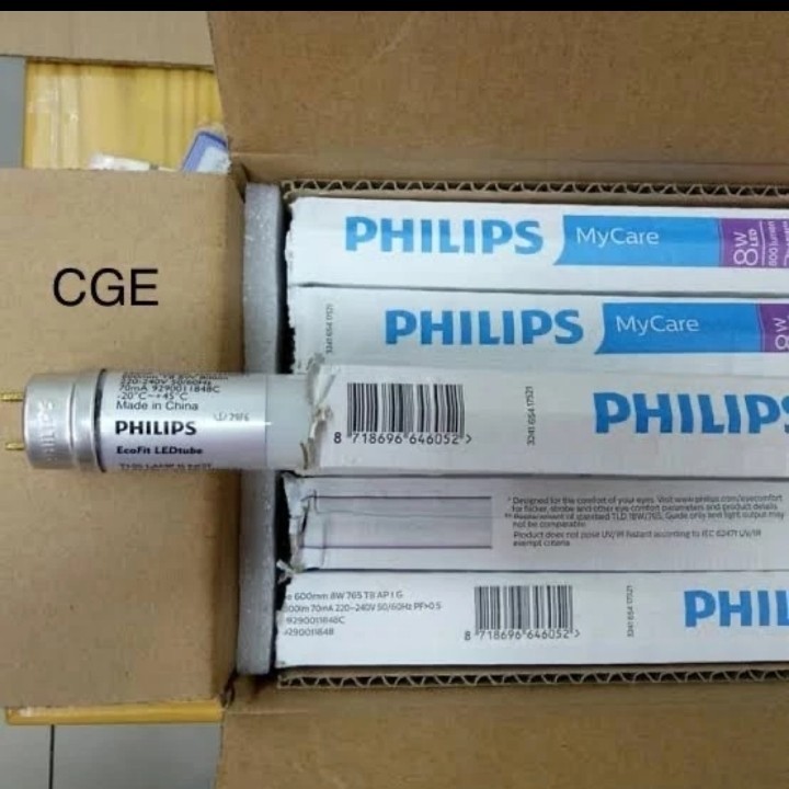 Philips TL Neon Led Tube T8 Ecofit Lamp 8 Watt 600mm 8w 60cm | Shopee ...