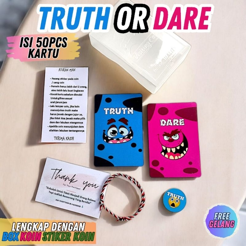 Truth Or Dare Game Cards Monster Vector Edition TOD Cards | Shopee Malaysia