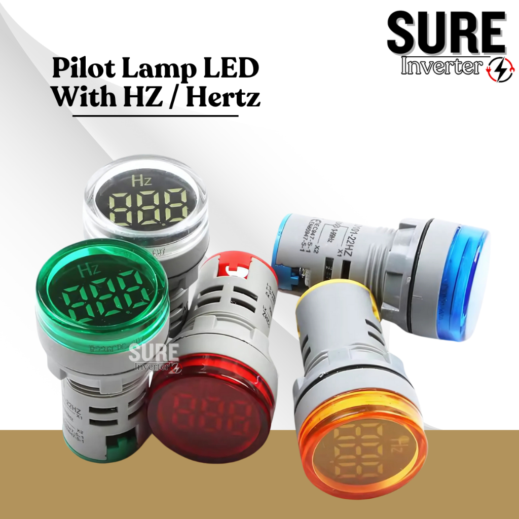 Led Pilot Lamp With Frequency HZ / Hertz Indicator 20-75Hz Pilot Lamp Digital Voltmeter 22mm ...