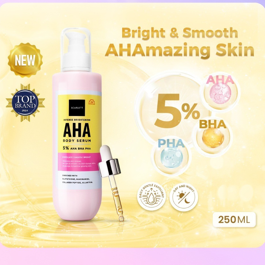 SCARLETT WHITENING INTENSE BRIGHTENING AHA BODY SERUM 5% AHA BHA PHA ...