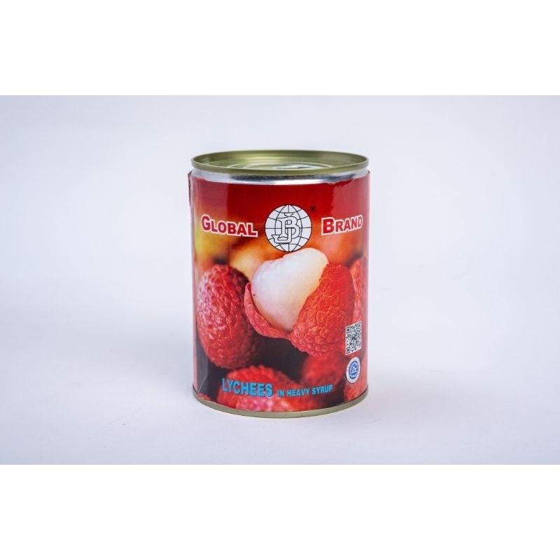 Lychee in Canned Lychee Syrup Global Brand HALAL 565gr Easy to Open ...