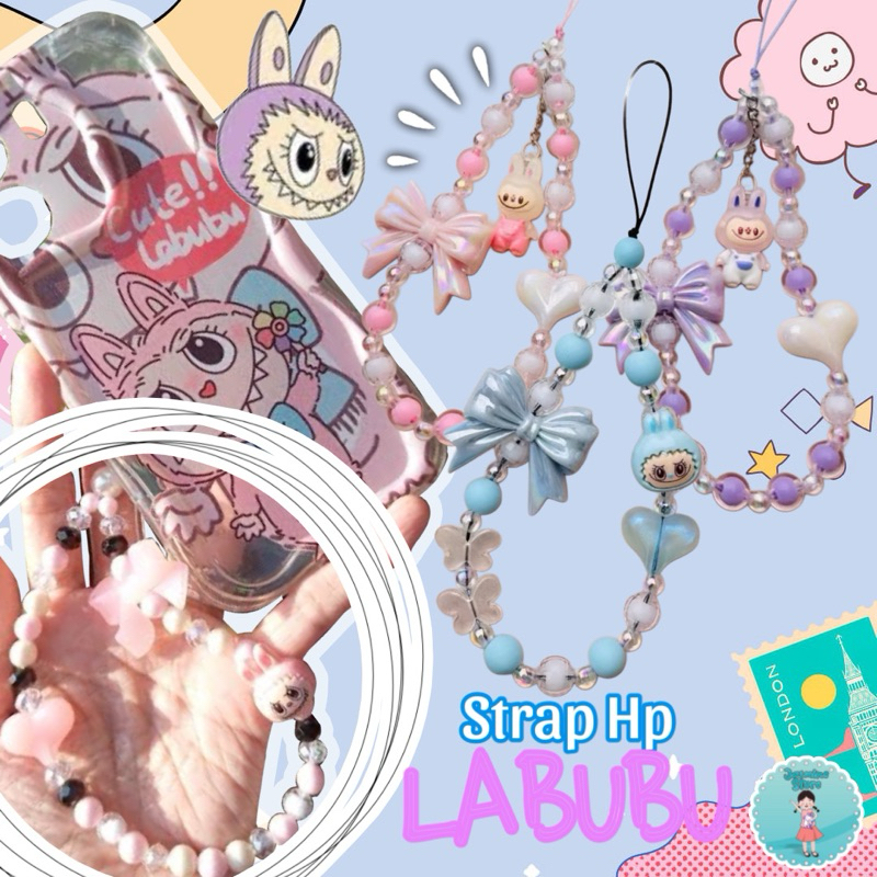 GANTUNGAN HP Labubu Cell Phone Strap/ Labubu Luxury Cell Phone Hanger ...