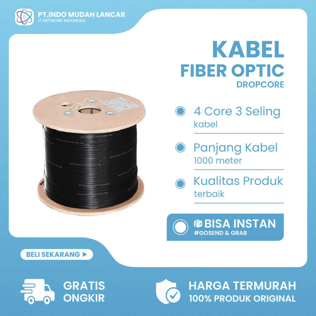 [GARUDA Shine] Dropcore Fiber Optic Cable 4 Core 3 Seling 1000 Meters ...