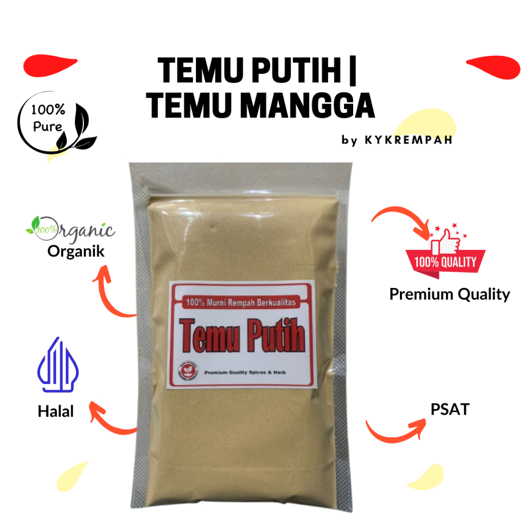Temu Putih Temu Mango Powder [ 100 grams] Pure | Shopee Malaysia