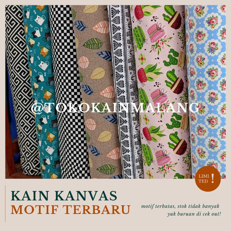 KATUN Thick METERED COTTON CANVAS FABRIC (PRICE PER 1 METER) | Shopee ...