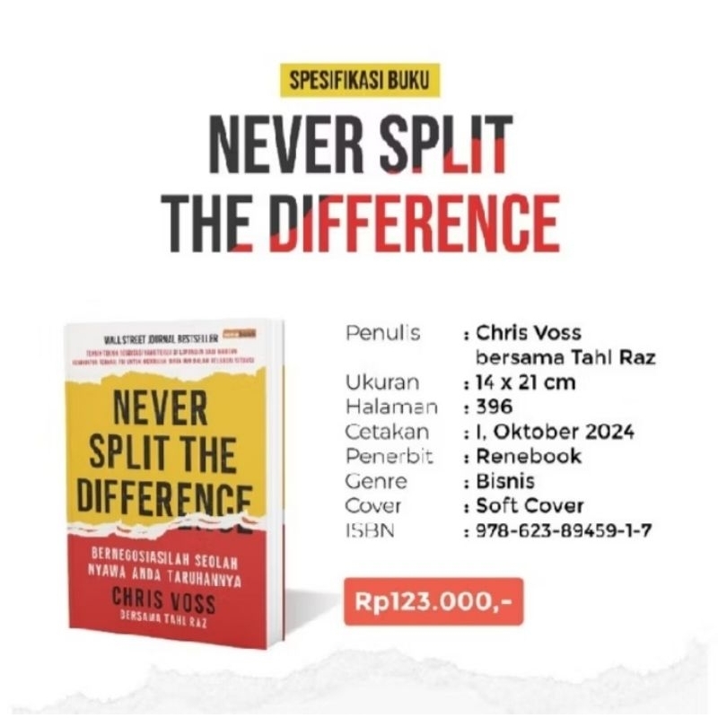 Original NEVER SPLIT THE DIFFUSER CHRIS VOS BOOK | Shopee Malaysia