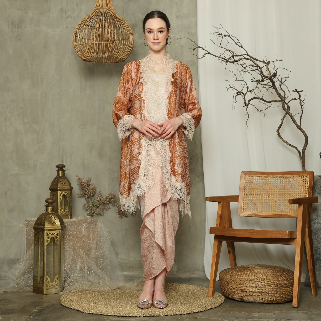 Lucretia Batik Set Brown Nude | Shopee Malaysia