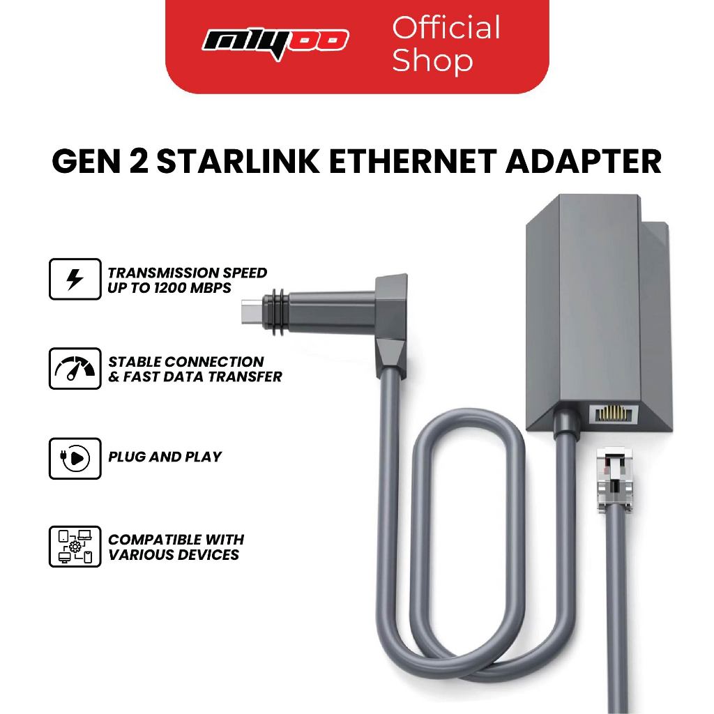 Miyoo Starlink Ethernet Adapter / LAN Adapter / RJ45 Connection ...