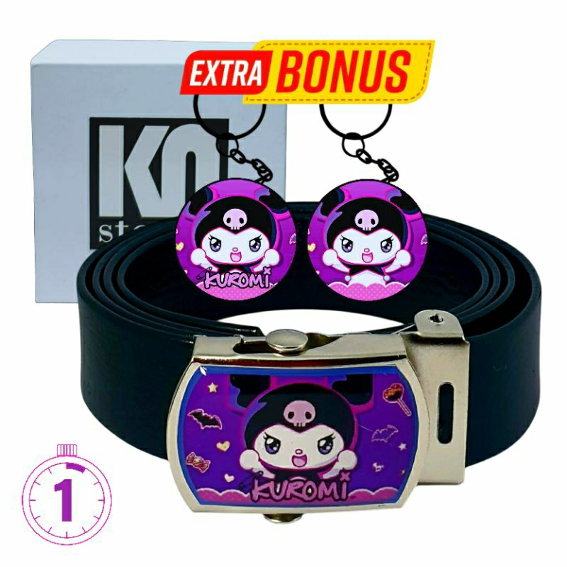 Kuromi Sanrio character belt/belt/buckle for kindergarten/primary ...