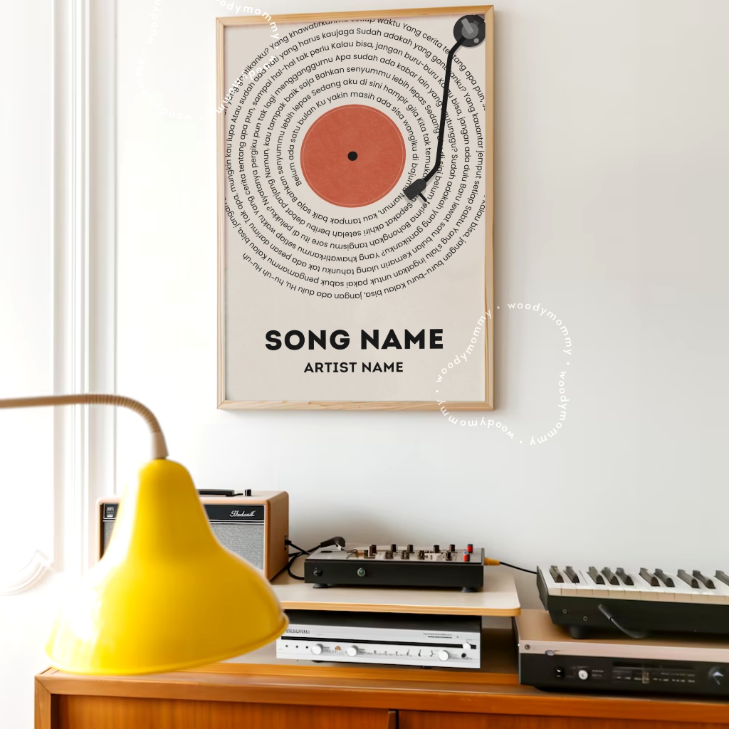 HIASAN DINDING Custom Song Lyrics Poster - Personalized Song Lyrics ...
