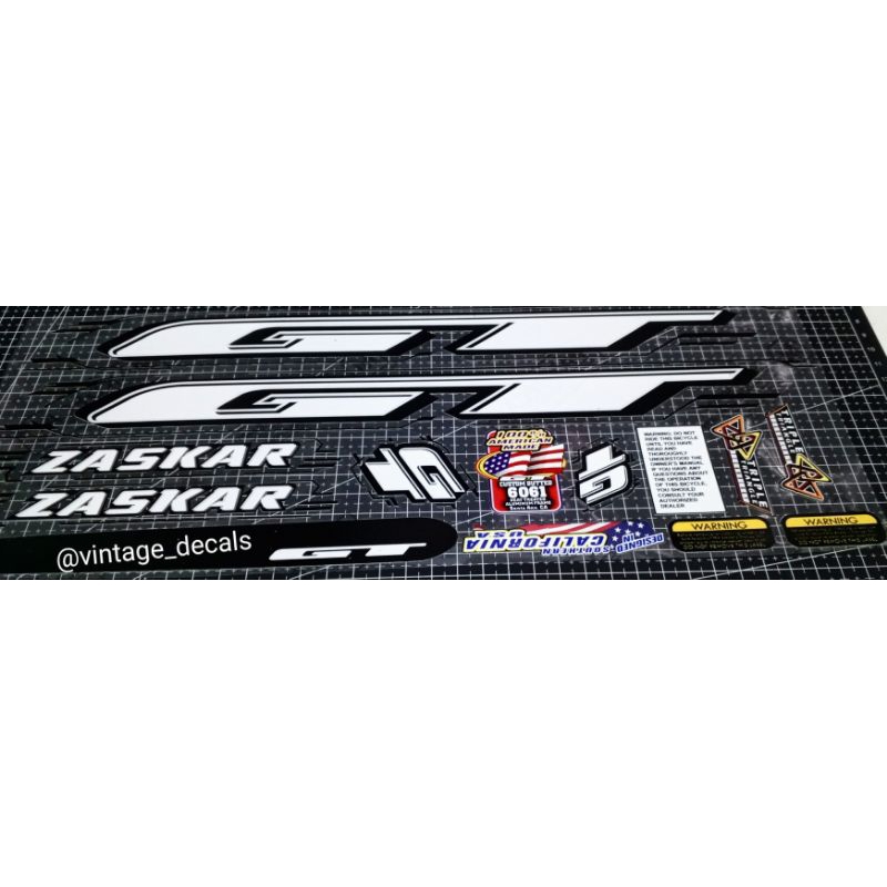 Gt ZASKAR bicycle replacement decals sticker | Shopee Malaysia