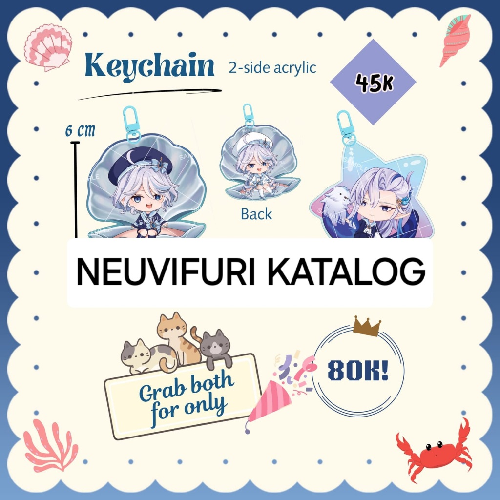 GANTUNGAN Sailor Genshin Impact Furina Neuvillette Keychain | Shopee ...