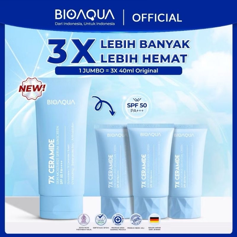 Bioaqua 7X Ceramide Skin Moisturize Sunscreen SPF 50 PA++++ | Shopee ...