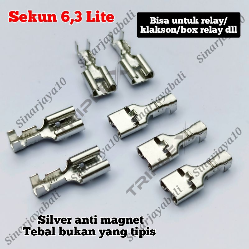 Skun 6,3 sekun large terminal pin flat connector relay box horn pins ...