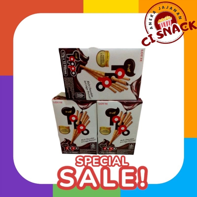 Lotte Toppo Stick Vanilla Flavored Pretzel Stick Biscuit filled with ...