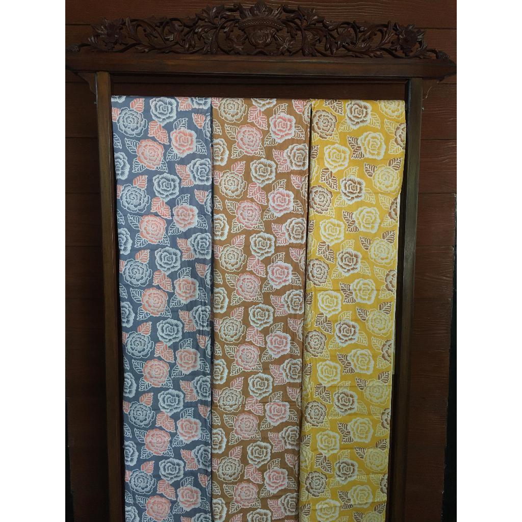 KATUN MAWAR Batik SALMA Bandung Cotton Batik Fabric with Rose Flower ...