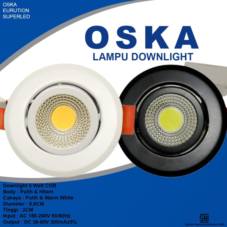 Oska LED Downlight Spotlight 5W 5 Watt COB Original Ceiling Spot Light ...