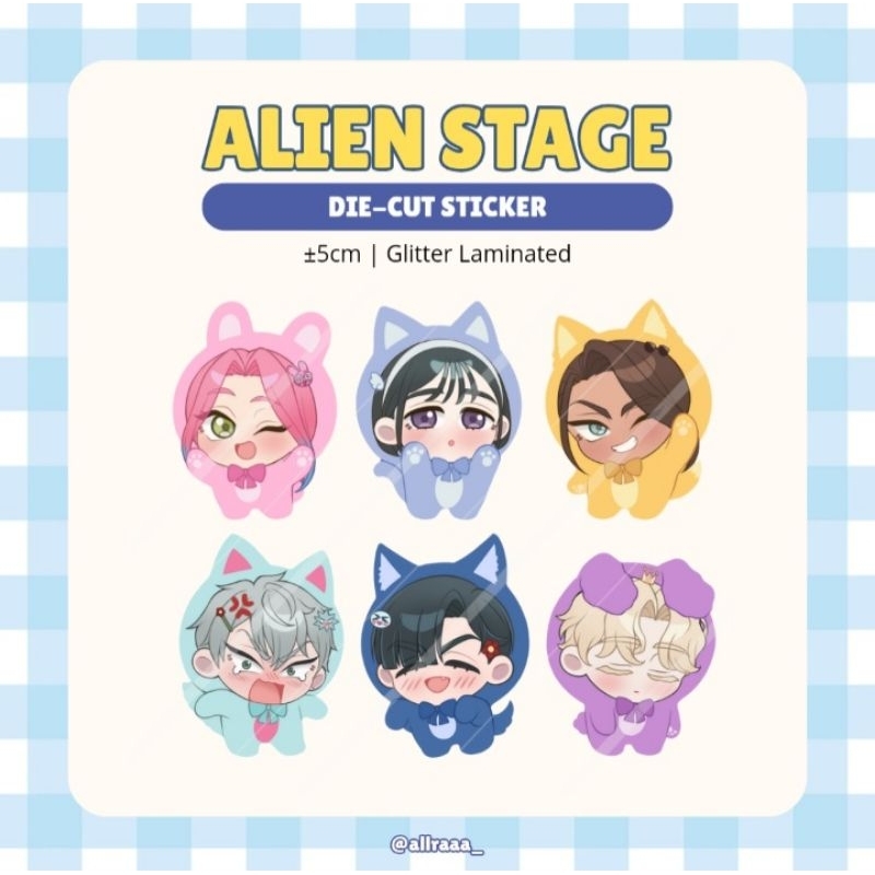 Alien STAGE DIE-CUT GLITTER STICKER | Shopee Malaysia