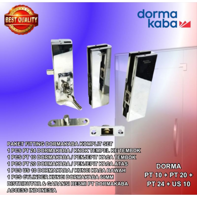 DormaKaba/Dorma Kaaba Glass Fitting Patch Complete PSS Set Original ...