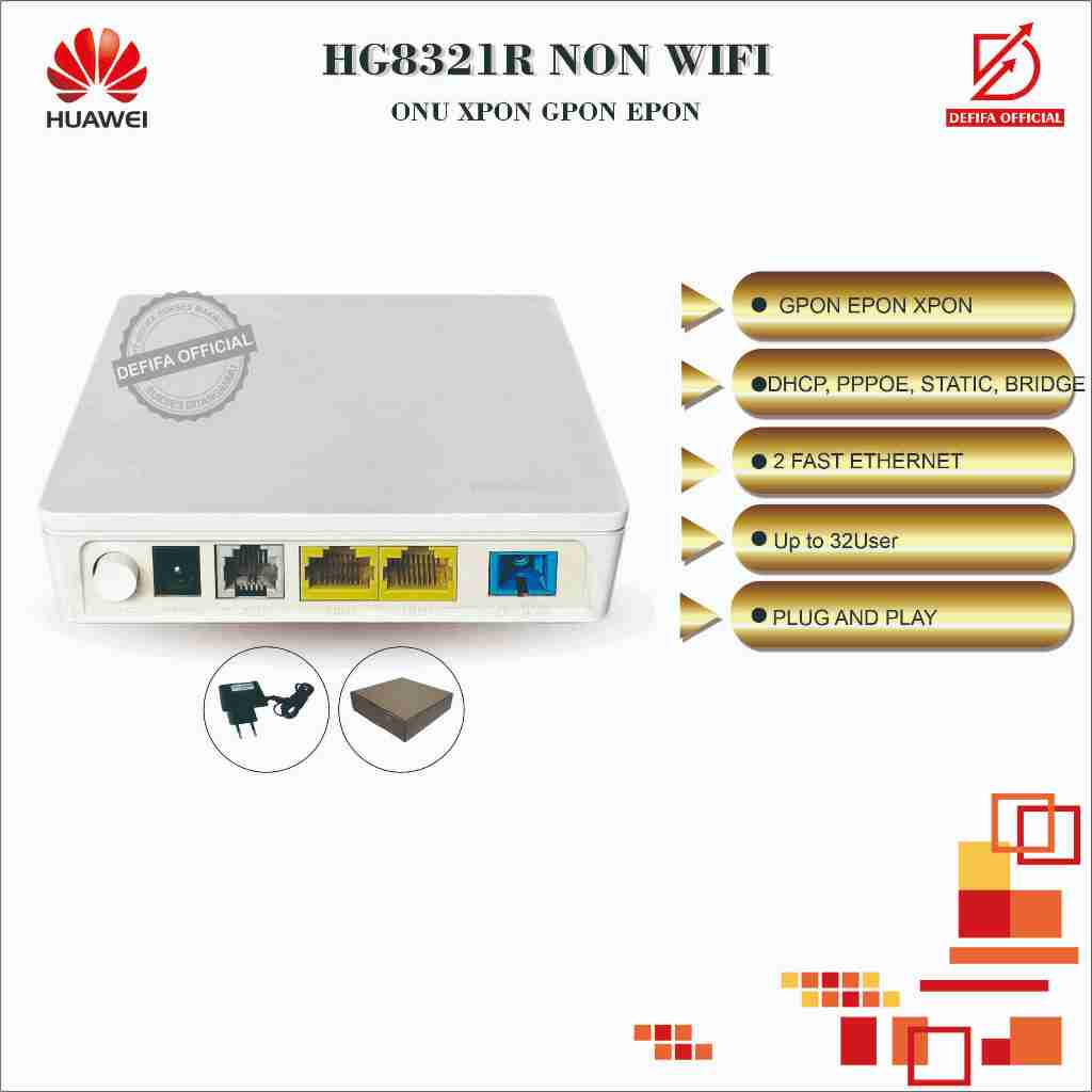 Huawei HG8321R FTTH NON WIFI Modem ONT ONU XPON EPON GPON Router ...