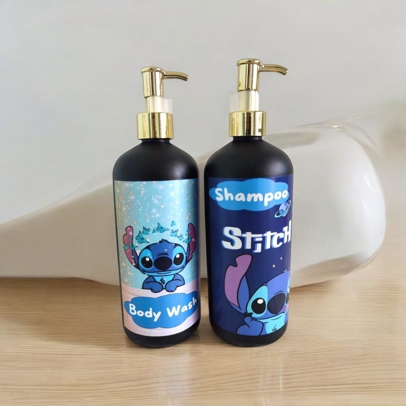 Stitch 500ml liquid soap bottle refil bath soap bottle 500ml pump bath ...