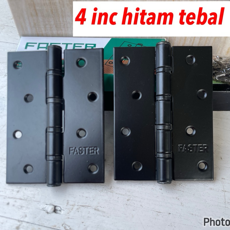 HITAM 4 INCH HINGES black THICK black DOOR HINGES/ thick black 4 INCH ...