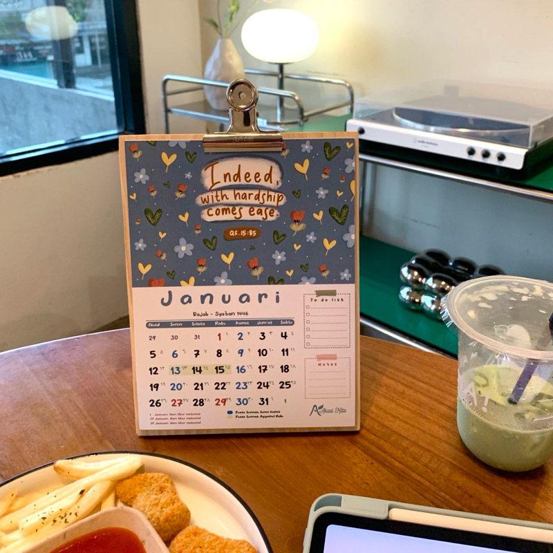 KAYU 2025 Sitting Desk Calendar Islamic Motivation Remider Women Hijab ...