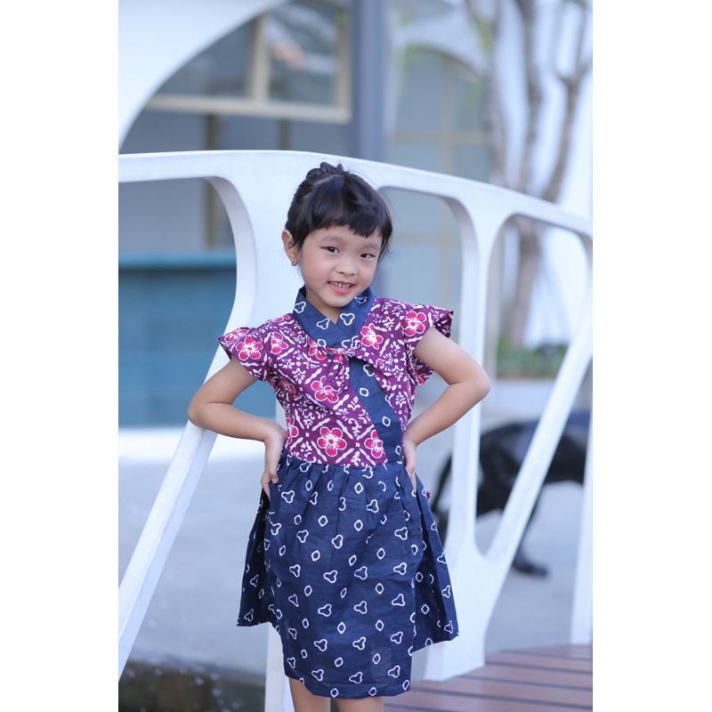 Batik Kids Dress Batik Kimono Rose, Cool Material, Combination of ...
