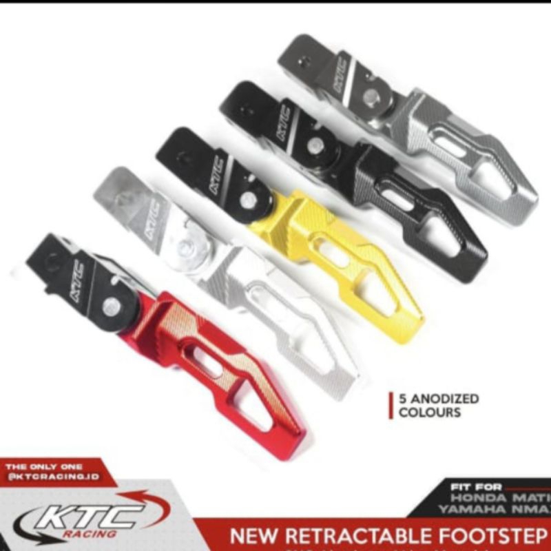 Original UNIVERSAL FULL CNC KTC RACING FOOTSTEP ALL NMAX AEROX VARIO ...