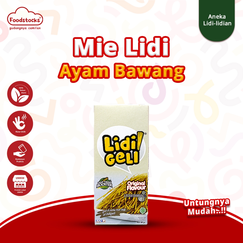 Lidi Geli - Original Flavor Lidi Noodles with Crispy Savory and Onion ...