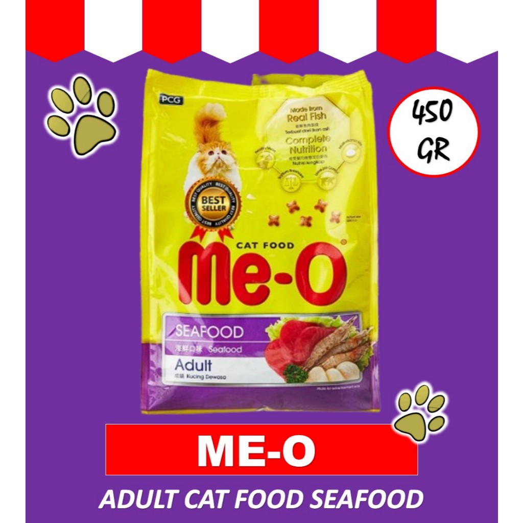 Adult CAT FOOD MEO ME-O SEAFOOD 450GR FRESHPACK | Shopee Malaysia