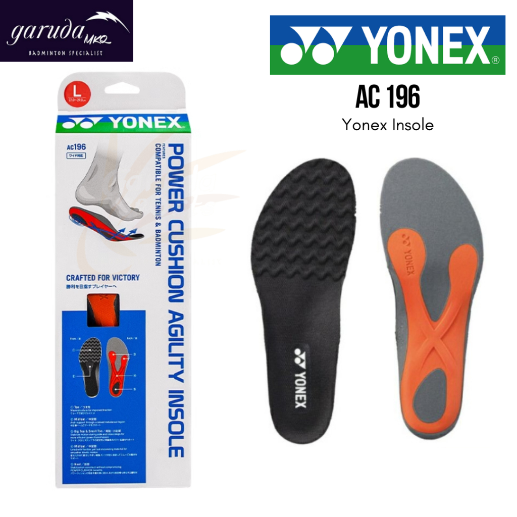 Yonex AC196 SHOE INSOLE / YONEX AC 196 Power Cushion Agility FOOTWEAR ...