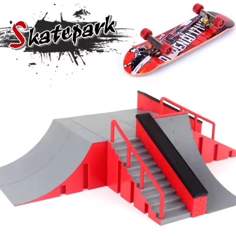 Track Skateboard Skate Park Kit Ramp Part Fingerboard Finger Board ...