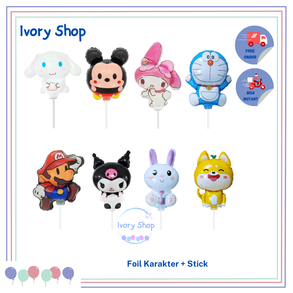 Sanrio Stick Mario Bross Mickey Tsumtsum My Melody Corgi Kuromi Rabbit ...